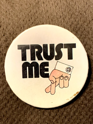 VINTAGE - "TRUST ME" - 2.25” Round Button/Pin PINBACK | eBay