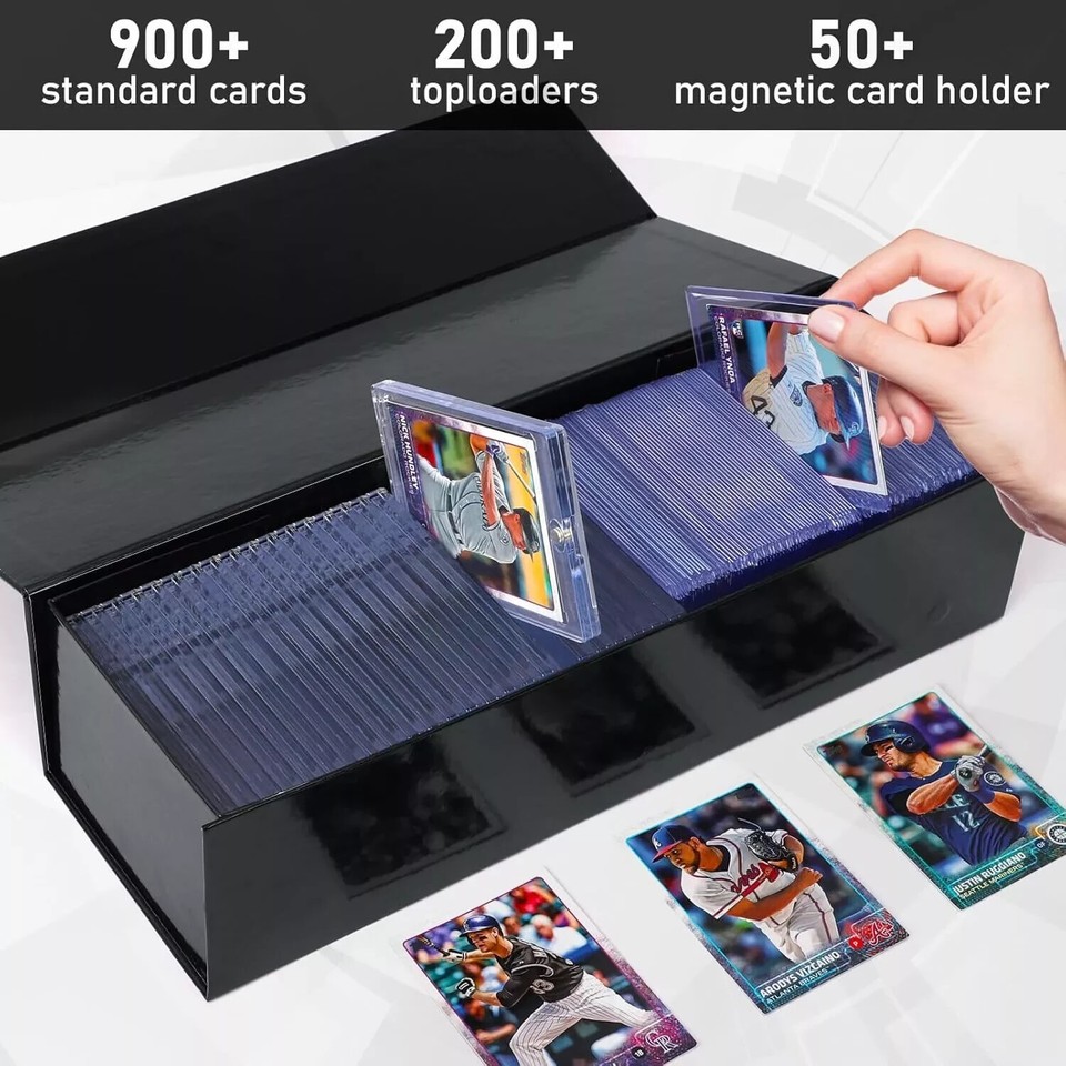 3 Pack Trading Card Storage Box Magnetic Closure Toploaders Card ...