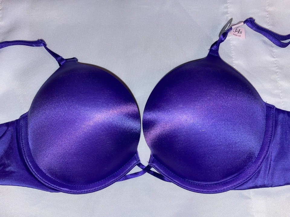 VICTORIA SECRET BOMBSHELL BRA ADD 2 CUP PLUNGE Super Push UP NEW Shine ...