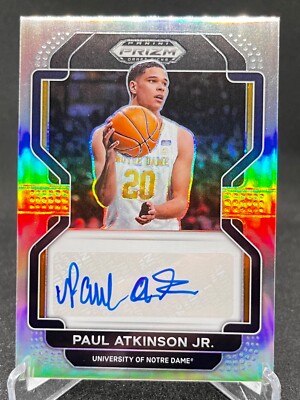 2022-23 Panini Prizm Draft Autographs Prizms Silver #84 Paul Atkinson ...