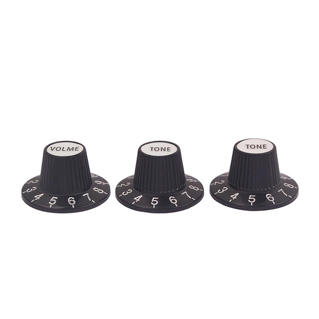 Electric/Classical/Acoustic Guitar Bass Amplifier Knobs 1V 2T Black | eBay