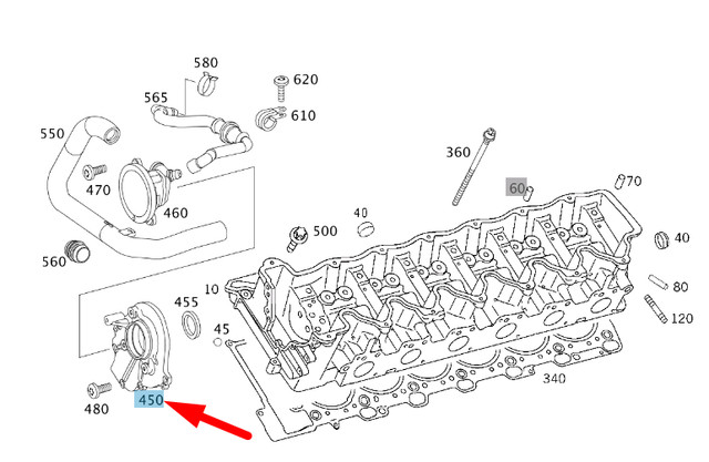 NEU MERCEDES-BENZ CL C215 LINKS-MOTOR-TIMING-ABDECKKAPPE A2750150301 ...