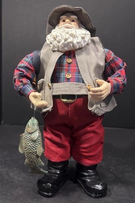 Fishing Santa Claus Excellent Condition Freestanding Medium Size ...