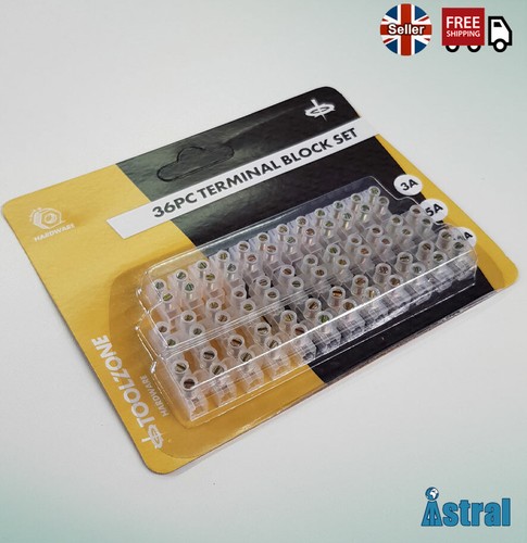Electrical Block Connector 3A 5A 10 Amp 36 Terminal Block Strip Cable ...