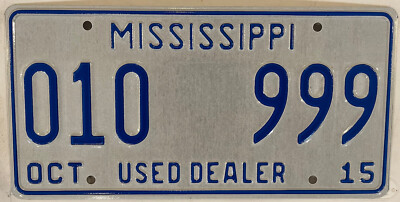 TRIPLE 9 999 USED CAR DEALER license plate repeating 010 Auto ...