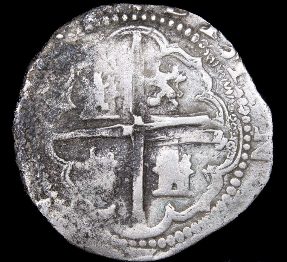 1618-1621 2 Reales Cob Spanish Colonial Silve Old Coin T Assayer Pirate ...
