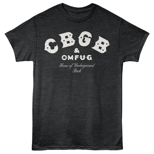 CBGB Mens T Shirt Punk Rock OMFUG LOGO Music Bowery Underground Black ...