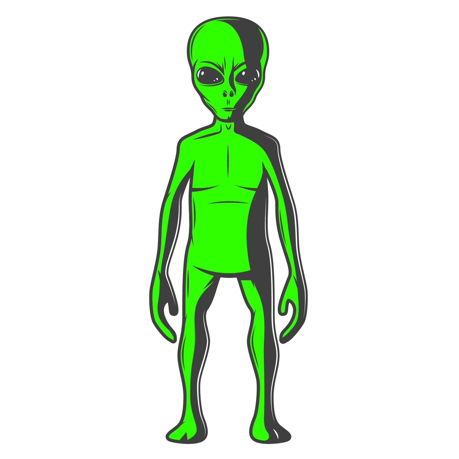 ALIEN Full Body Sticker Decal UFO Space Extra Terrestrial Head Vinyl ...