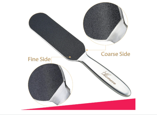 Homeve Professional Pedicure Foot File Reusable Stainless Steel W/ 10 ...