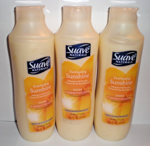 (3) SUAVE NATURALS EVERLASTING SUNSHINE SHINE CONDITIONER 22.5 FL. OZ ...
