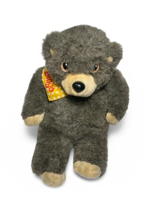 VTG 1986 BINGO BEAR Plush Hand Puppet Hasbro Softies Collectible Tested ...