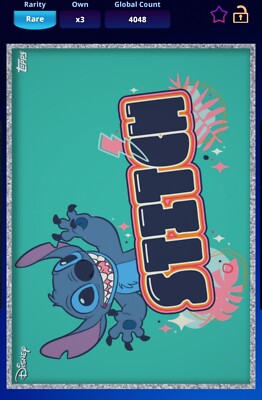 Topps Disney Collect Digital Stitch Mahalo Glitter Alien Vacation | eBay