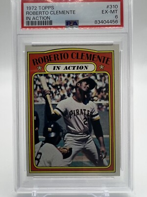 ⚾️🔥 1972 Topps Roberto Clemente In Action PSA 6 Pirates Legend HOF🔥⚾️ ...