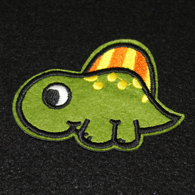Turtle Yellow Orange Shell Chibi Cartoon Clothing Iron On Patch Decal ...