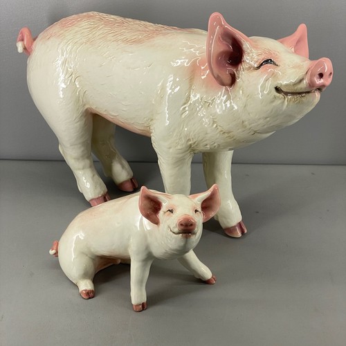 Large Ceramic Pig & Piglet Sculpture Set Signed The Townsends - Ann ...