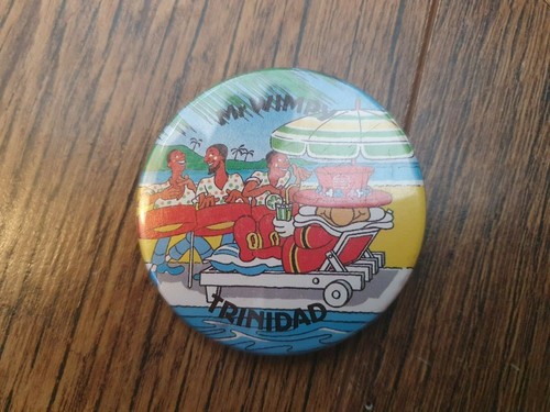 MR WIMPY BADGE BEEFEATER TRINIDAD HOLIDAY VINTAGE 1980 BADGE BURGER ...