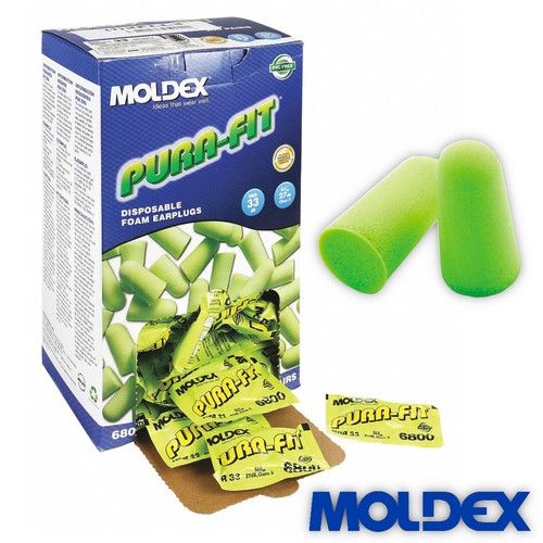 Moldex 6800 Pura Fit NRR33 Individually Sealed Uncorded Ear Plugs (Pick ...