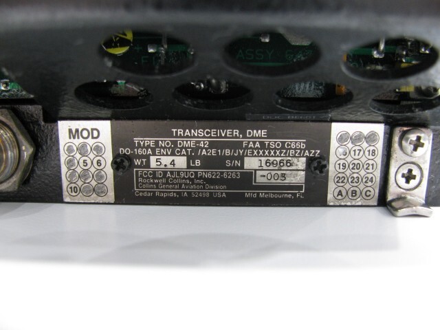 Rockwell Collins DME-42 DME Transceiver - PN: 622-6263-003 | eBay