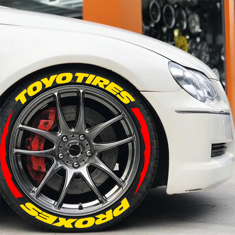 4 Kits TOYO TIRES PROXES Permanent Tire Lettering Sticker 1.20'' 15 ...