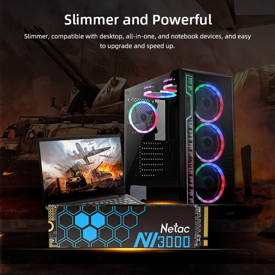 Netac Internal SSD 500GB Solid State Drive M.2 2280 NVMe PCIe3.0 for PC ...