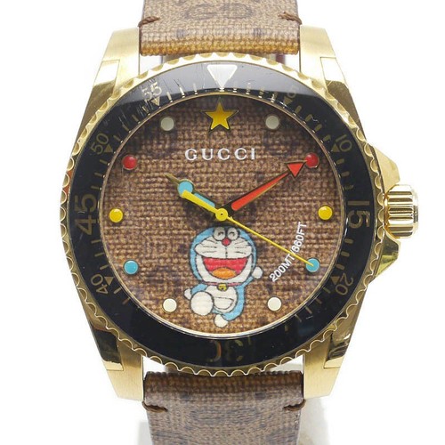 GUCCI Doraemon Collaboration Dive Watch Men s Watch Quartz YA136335 Box ...