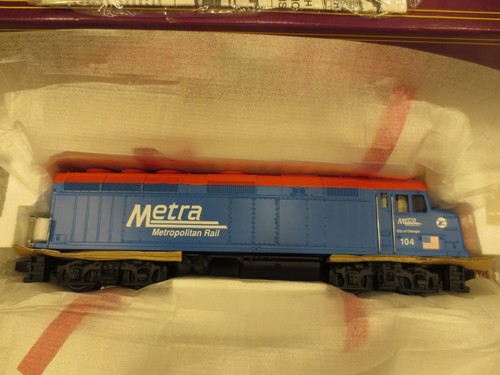 Rare MTH Electric Train EMD F40PH Diesel Metra #104 City of Chicago ...