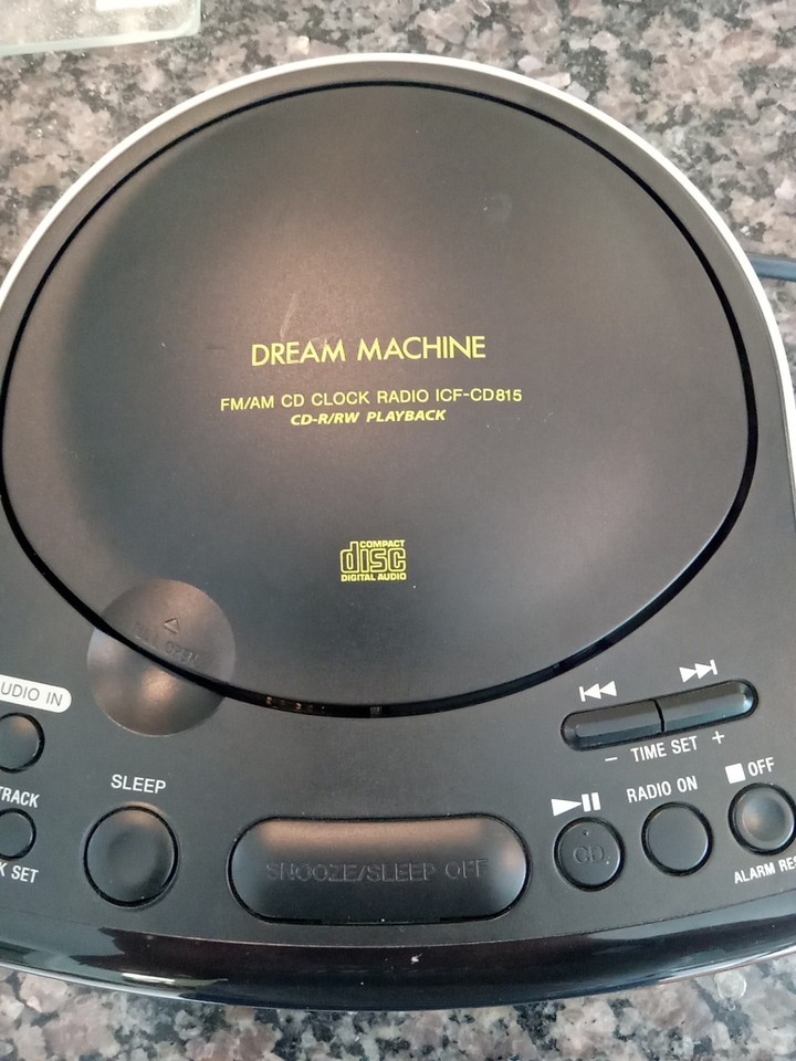 Sony Dream Machine FM/AM Radio CD Player Dual Alarm Clock ICF-CD815 ...