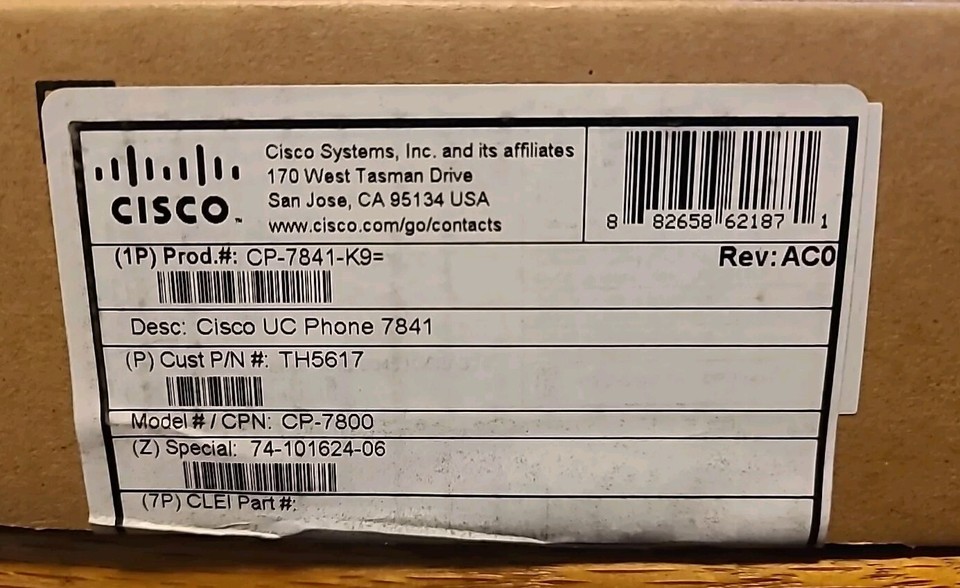 NEW Cisco Systems CP-7800 Series Model CP-7841-K9 FAST SHIP | eBay