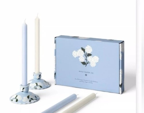 Rifle Paper Co. X Target Hydrangea Ceramic Candle Holders & Candlestick ...