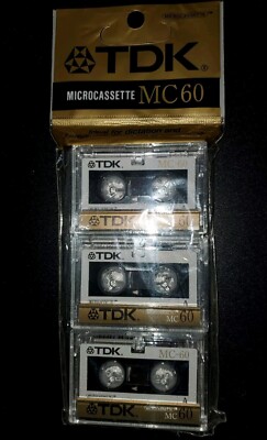 TDK microcassette MC60 3 pack sealed package | eBay