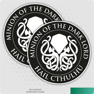 2 x Hail Cthulhu Self Adhesive Vinyl Stickers Car Van Lorry Decal Wall ...