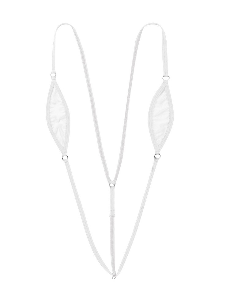 Women's Micro Swimwear Bikini Thong Bodysuit One-Piece Swimsuit Sheer ...