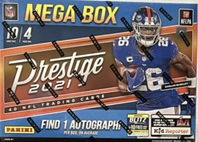 Panini NFL Prestige Football Trading Card Mega Box 2021 Sealed New in ...