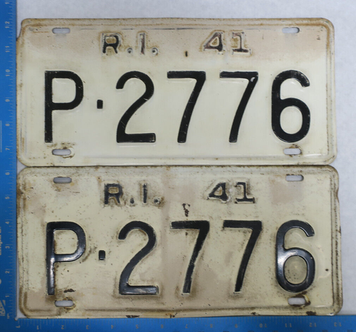 Rhode Island Ri License PLate Pair Set Tag 1941 #p-2776 | eBay