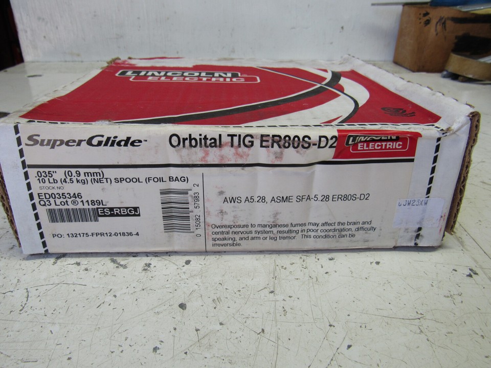 Lincoln Electric Orbital TIG ER80S-D2 .035" 10 lbs Spool Welding Wire ...