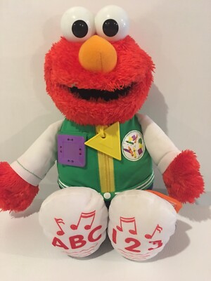 Elmo Abc 123 Talking Plush Sesame Street 15 School Teach Shapes ...