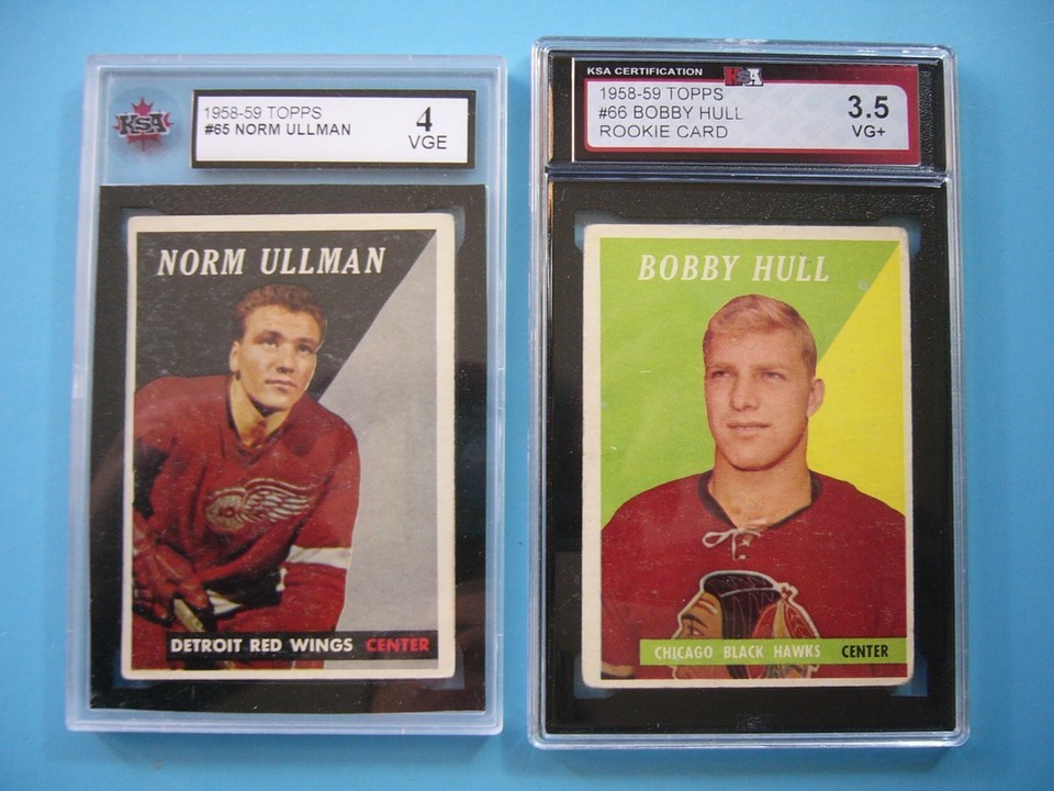 FULL SET 66 1958/59 TOPPS NHL HOCKEY CARDS MID KSA BOBBY HULL ROOKIE ...