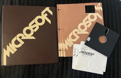 1980s Vtg Microsoft 1 Inch Binder Dividers Floppy Disc Sleeves Computer ...