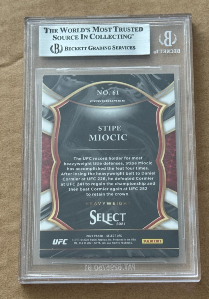 STIPE MIOCIC SIGNED 2021 PANINI SELECT UFC CARD BECKETT BAS UFC | eBay