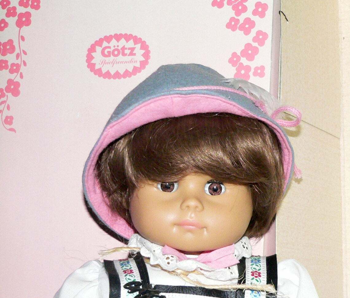 Gotz Boy Doll Lederhosen Germany Modell Weichpuppe 18" Hat Vtg Pre ...