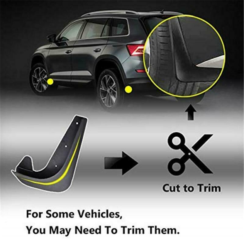 4PCS Universal Accessories Car Mud Flaps Splash Guards for Front or ...