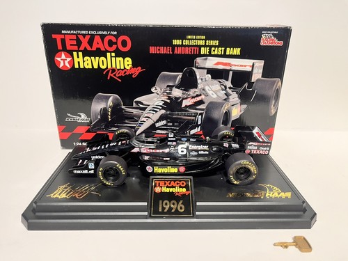 1996 Michael Andretti Texaco Havoline Racing Champions Die Cast Bank 1/ ...