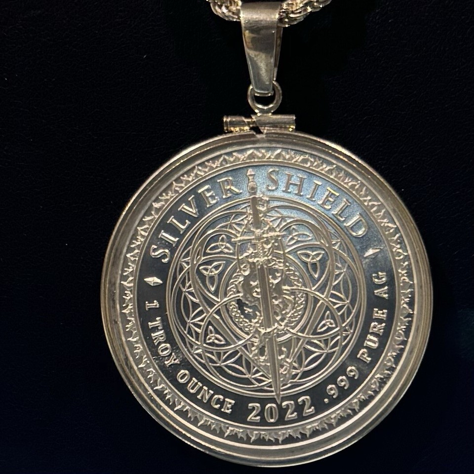 Liberty Or Death Coin Silver Pendant Troy Ounce With .925 Sterling ...