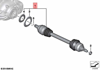 Genuine BMW M2 M3 M4 GTS F80 F82 F83 F87 Output Shaft Left 33212284615 ...