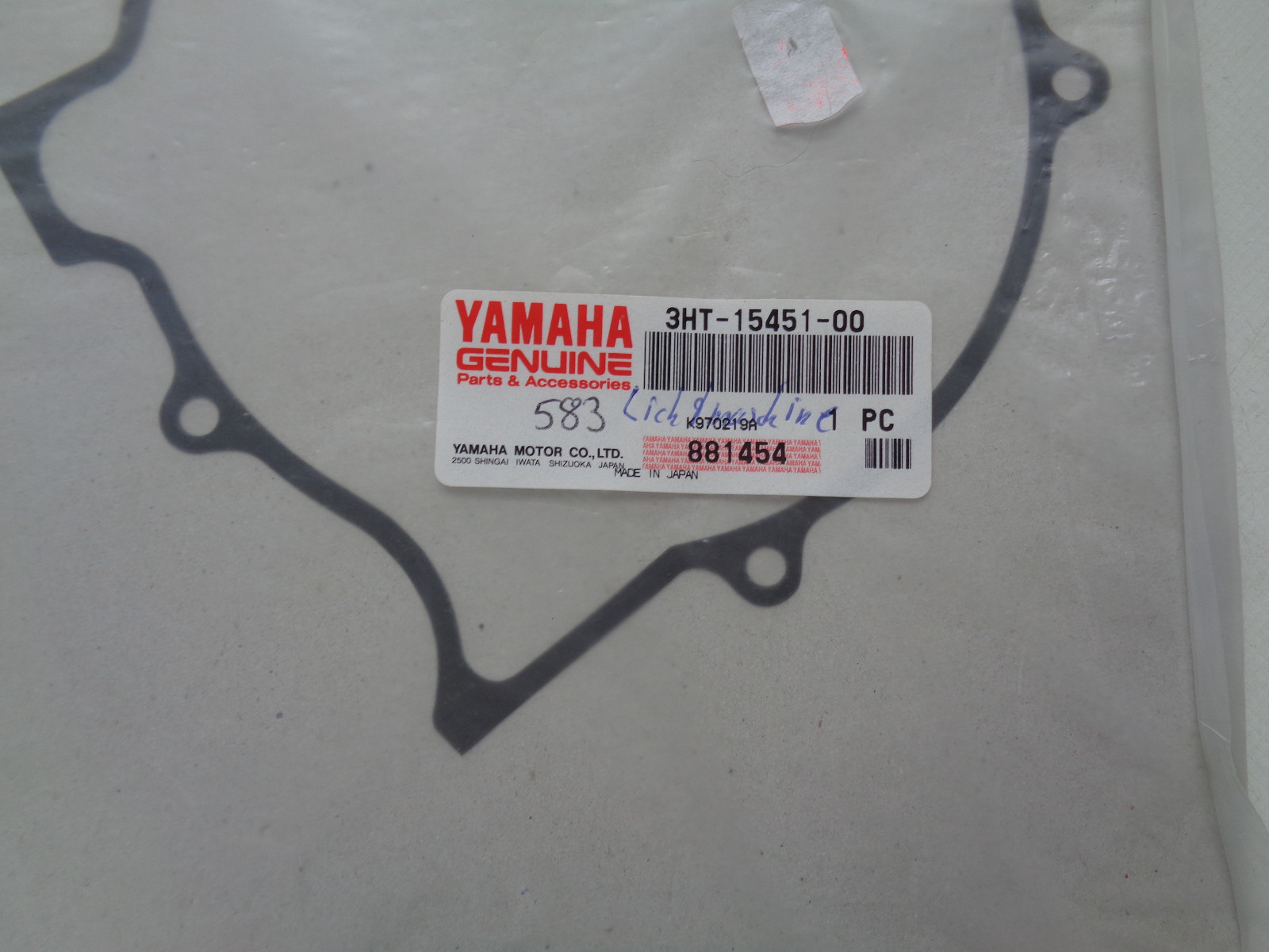 Yamaha SR 400 SR 500 XT 500 Dichtung Lichtmaschinendeckeldichtung 3HT ...