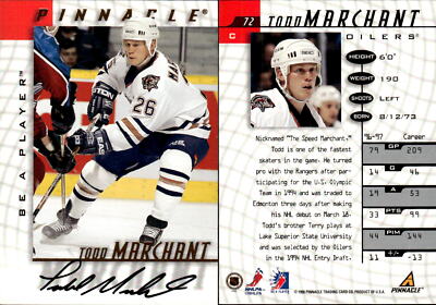 1997-98 Be A Player Autographs #72 Todd Marchant - NM-MT | eBay