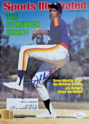 JR RIchard Signed Autographed Sports Illustrated Magazine JSA ...