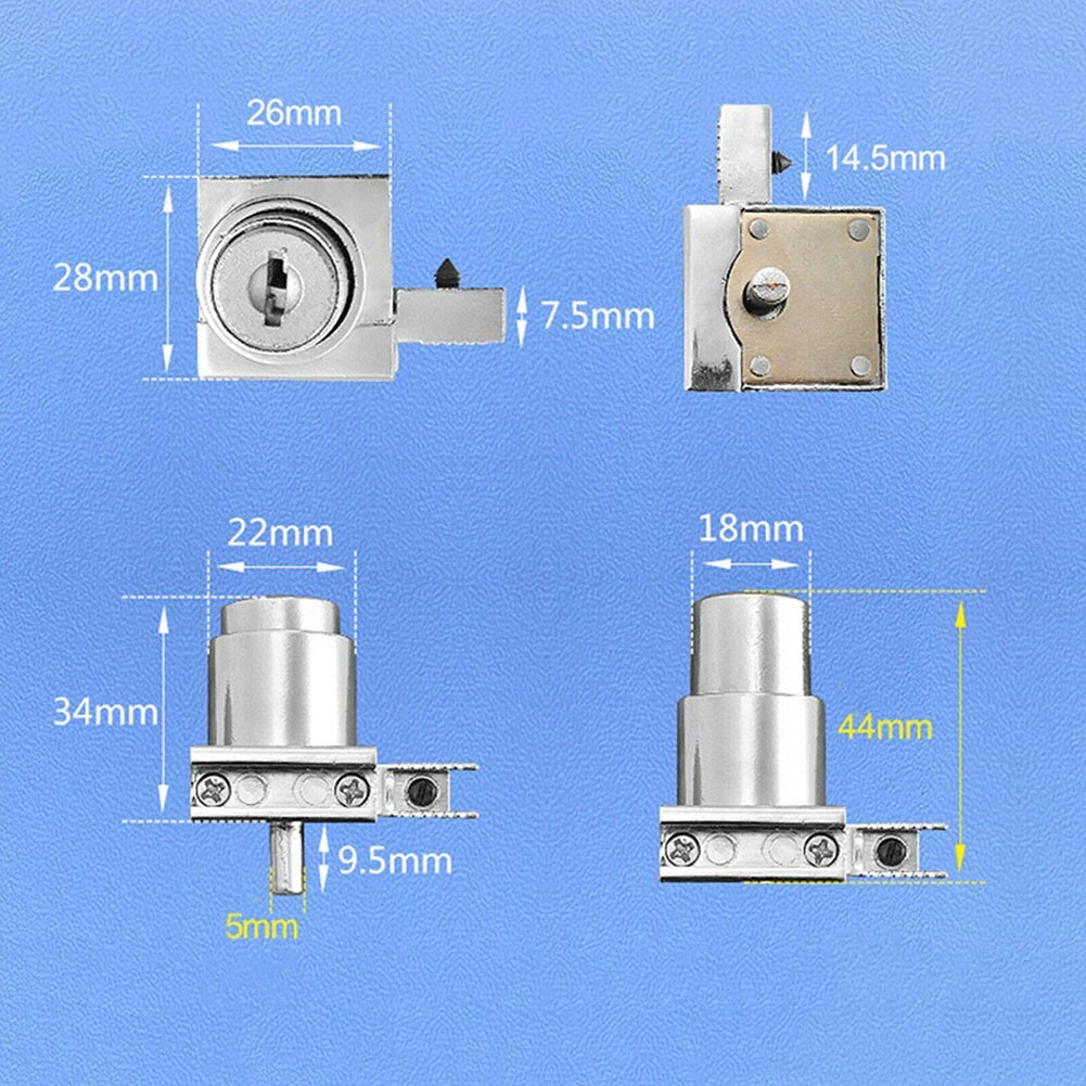 Secure Your Glass Cabinet Showcase Display Cabinet Door Lock Accessory ...