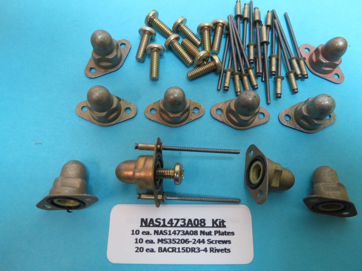 Nut Plates 8-32 Self-Sealing NAS1473A08 Aircraft Nutplate Kit - 10 ...