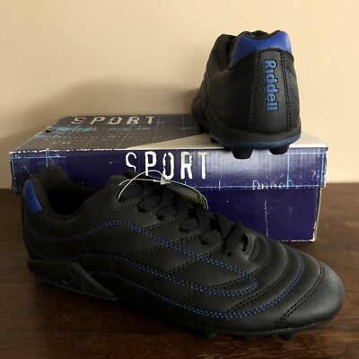 RIDDELL Striker II Soccer Cleats Shoes Men’s Black Blue 6.5 New Old ...